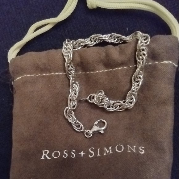 Ross + Simmons | Jewelry | Ross Simmons Sterling Silver Chain Bracelet ...